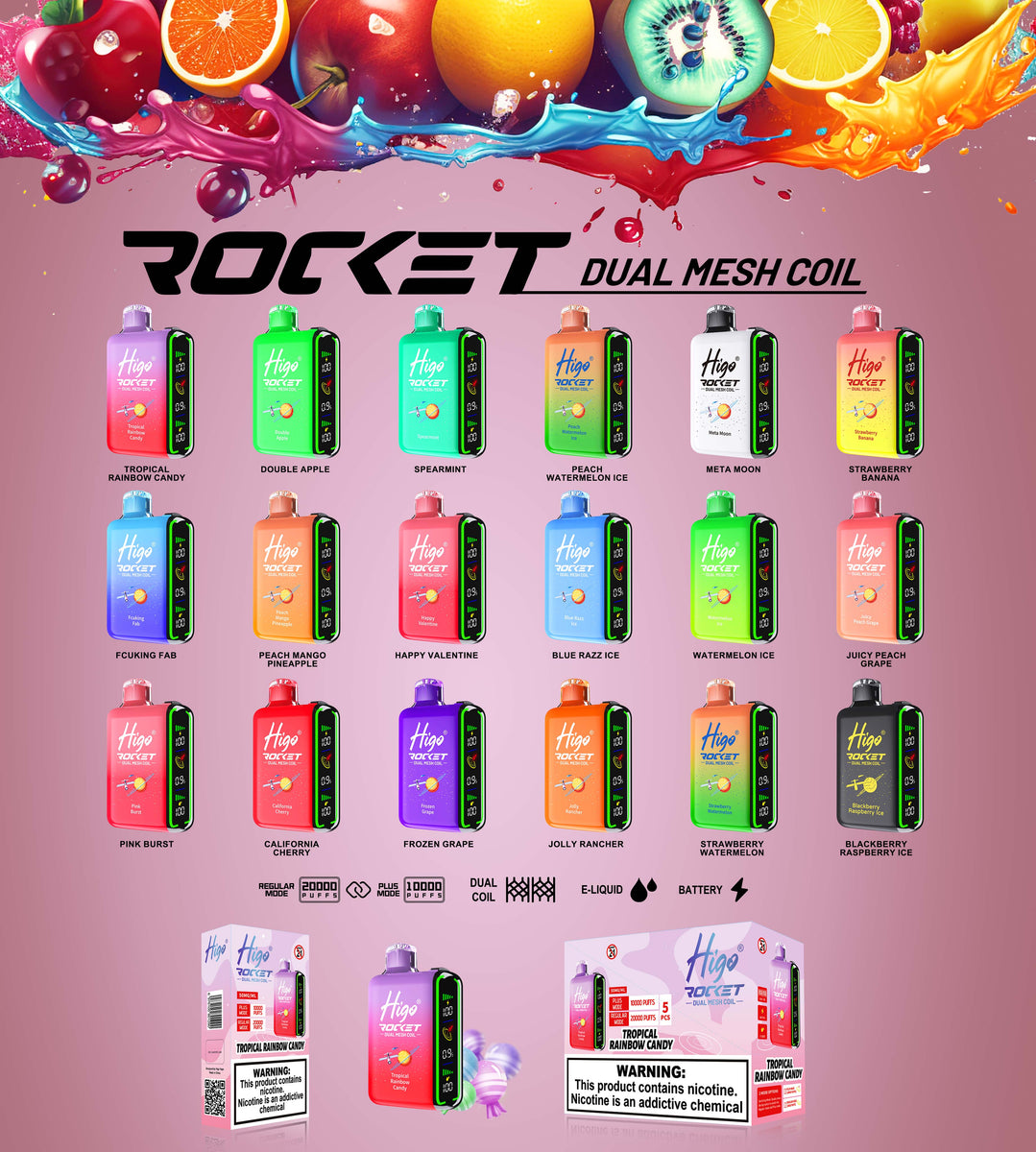 Higo Rocket 20,000 puffs – בקו טבאקו